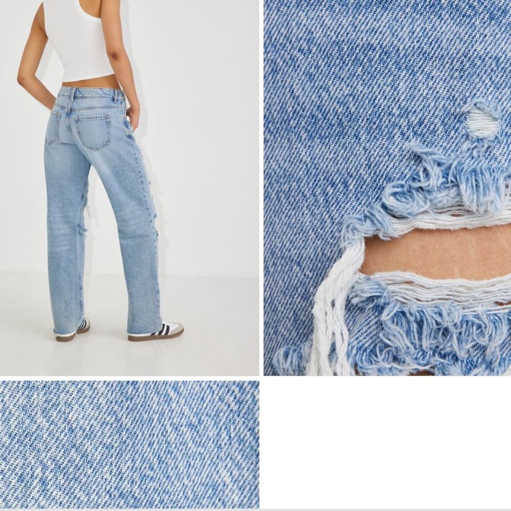 Garage Slouchy Ripped Shredded Baggy Jeans Y2k, Junio… - Gem